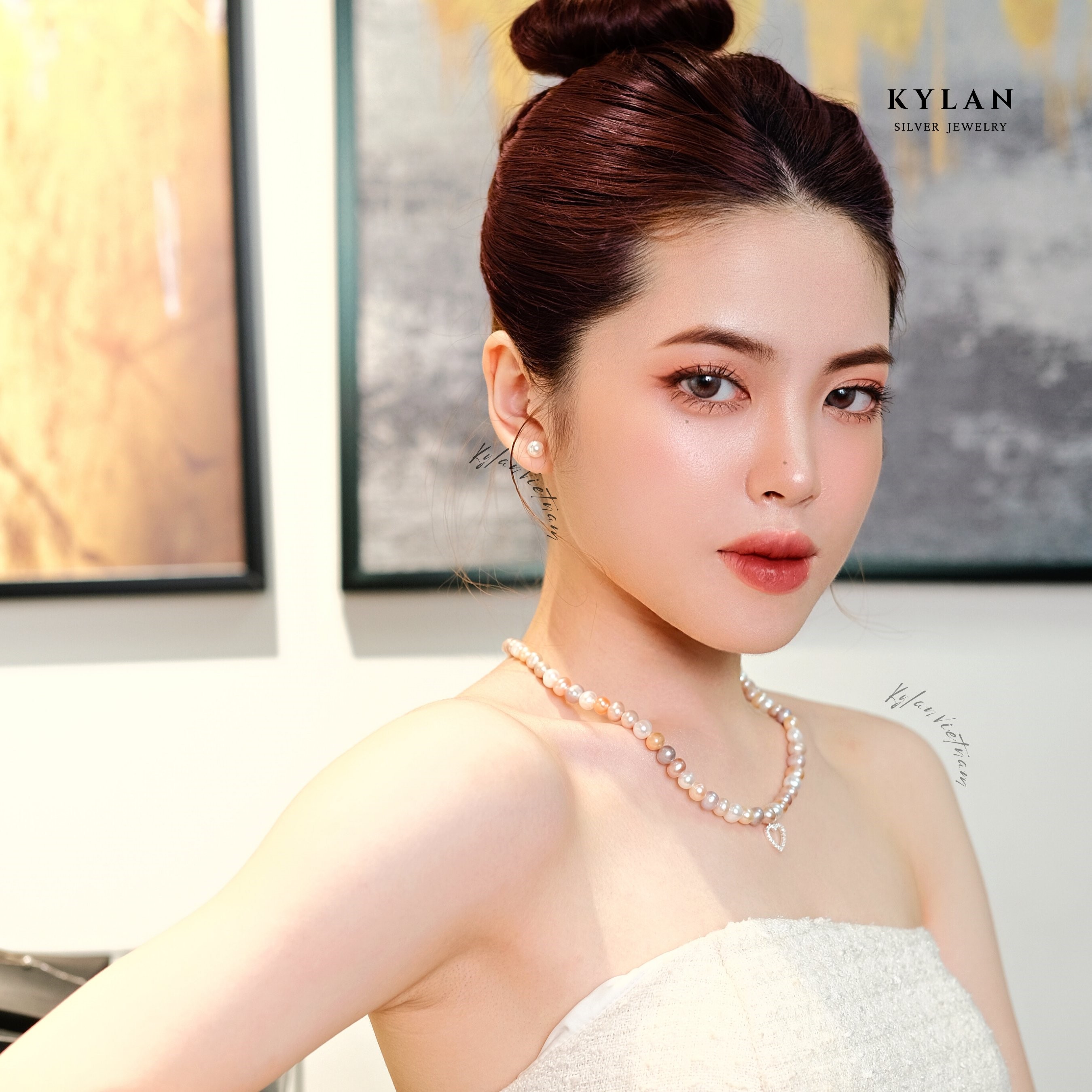 KSJ Dây Chuyền Bạc Nữ Kylan Silver Legend Pearls Chuỗi Phối Màu Ngọc ...