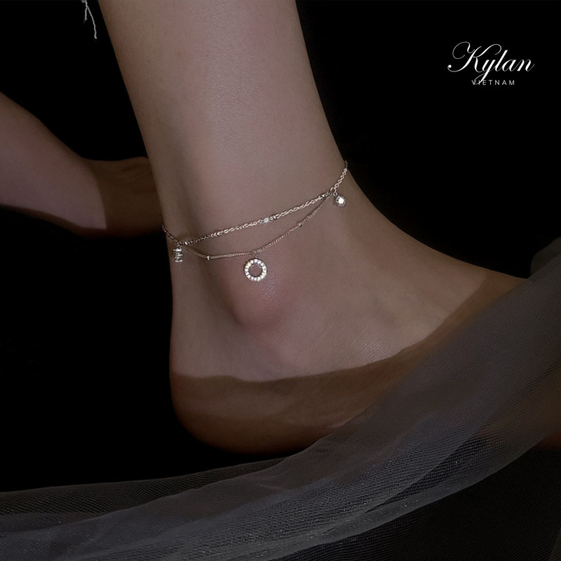 KSJ Lắc Chân Bạc Nữ Kylan Silver Anemasse Dây Xích Mix Dây Mịn Treo ...